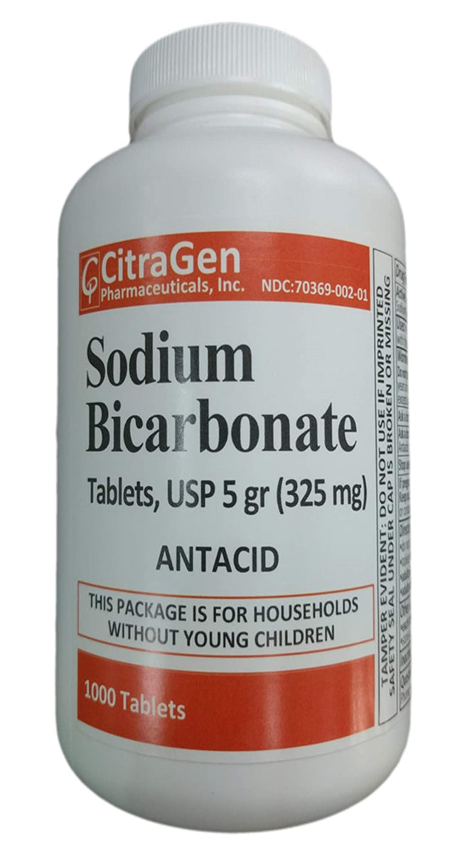 Sodium Bicarbonate Tablets USP 325 mg (5 Grains) - 1000 tablets ...